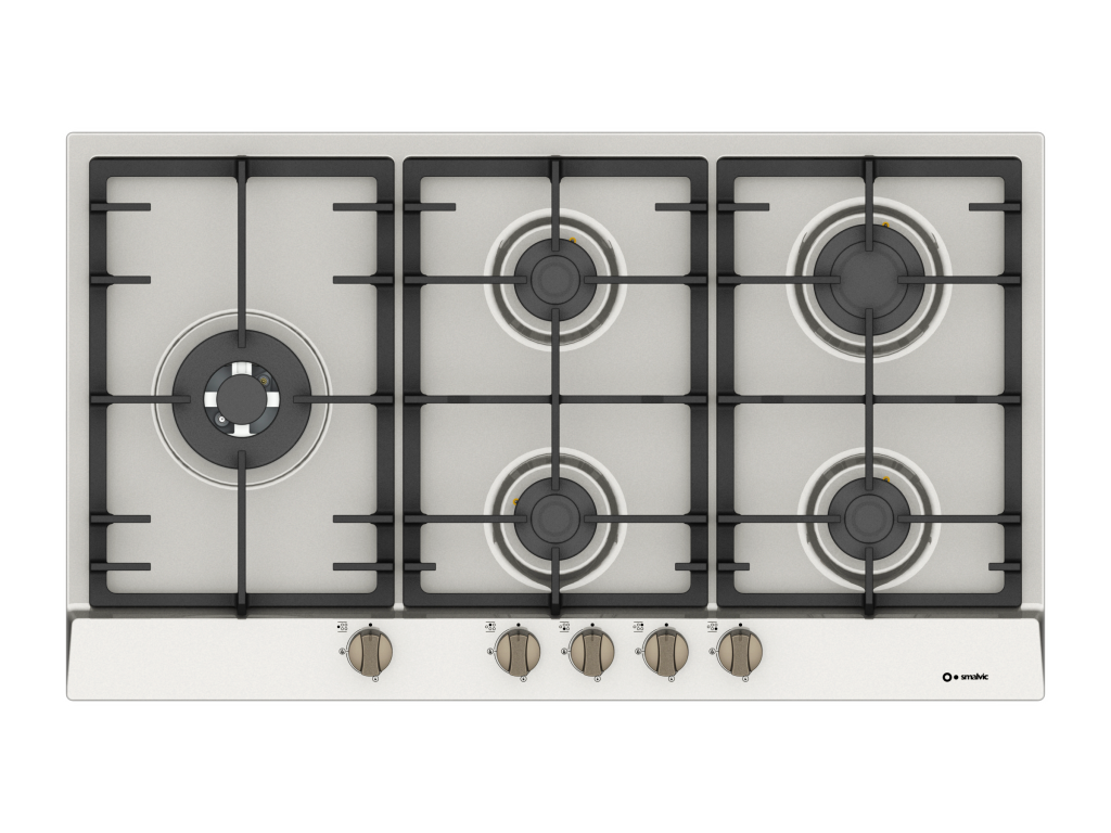 90 cm Stainless steel Hob with Triple Ring Burner Pi-Zw90v4g1tc Inox ...